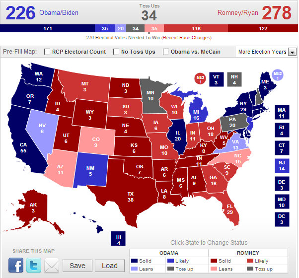 2012 Electoral Map – Sifting Reality